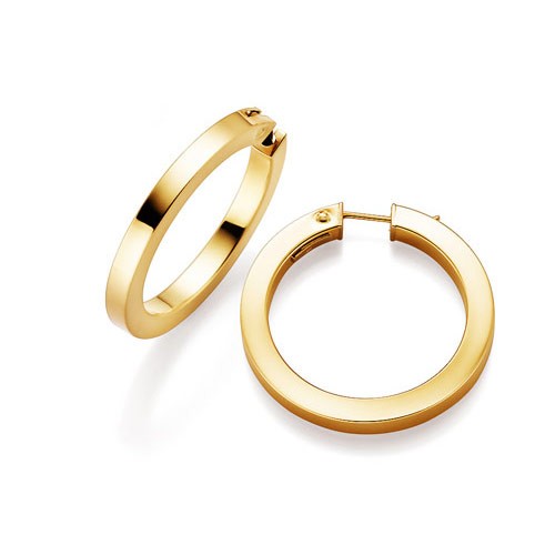 Creole Creolen ca. 35x4mm Ohrringe Ohrschmuck 585 Gold Gelbgold eckig Damen Kategorien ...